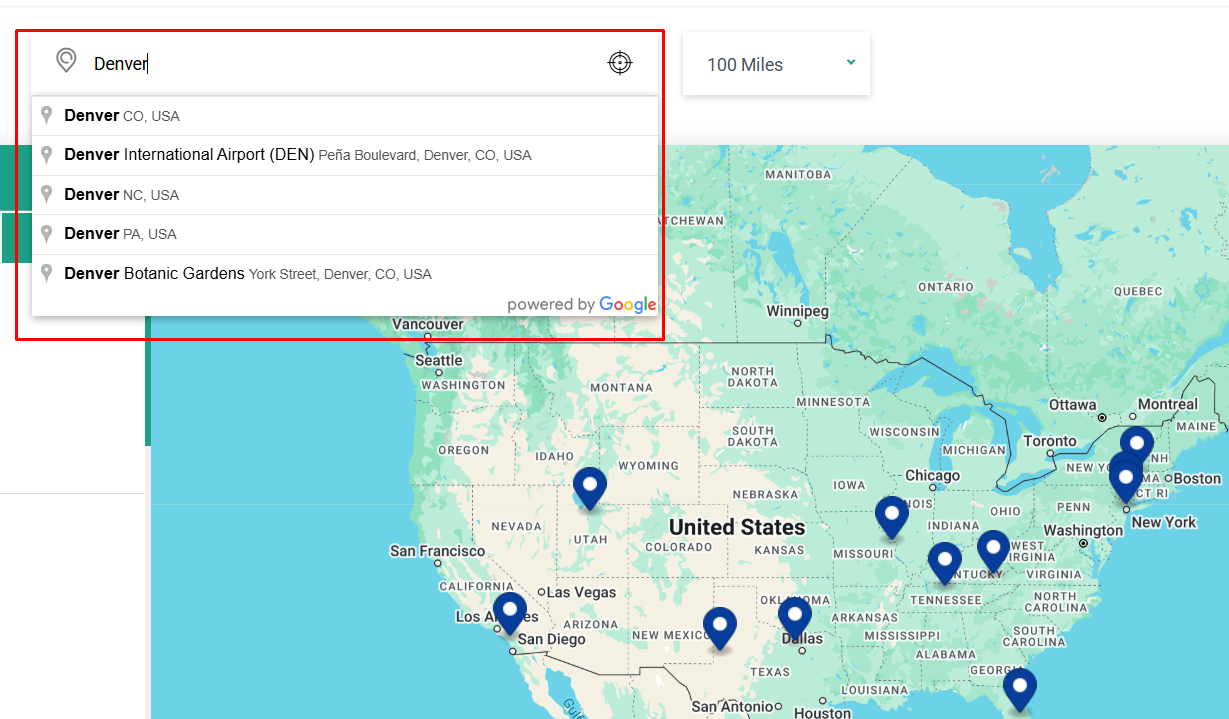 Search Type Options - WP Maps